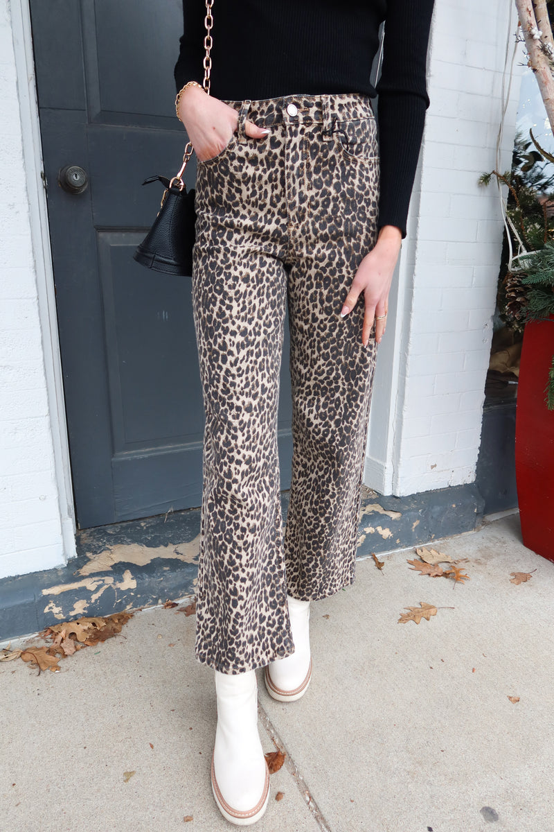 Leopard Print Vintage Straight Jean – Shop Allure Fashions