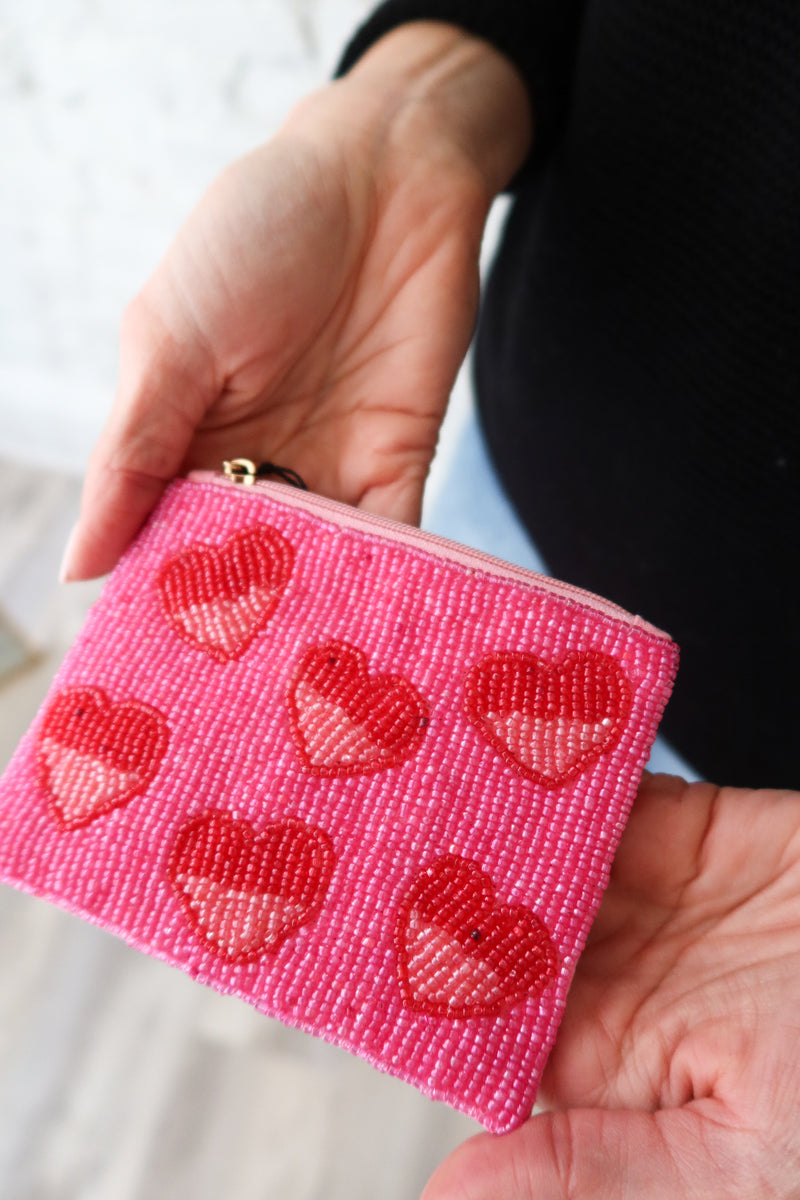Beaded Heart Coin Purse – Shop Allure Fashions